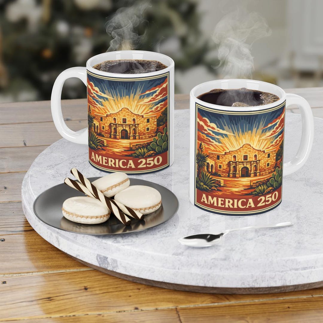 Alamo America 250 Mug, Vintage Texas Landmark Southwest Coffee Cup - Etsy