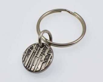 Metal Tree Keychain - Etsy