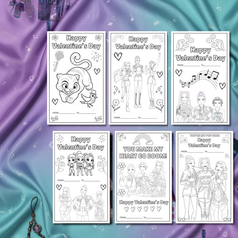 Huntrix Coloring Pages - Etsy