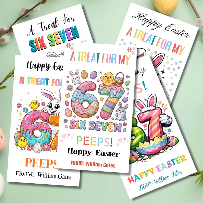 Editable Easter Gift Tags Canva, Pastel Peeps Treat Tags Template, Kids ...