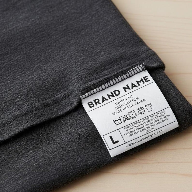 Editable Clothing Tag Bundle Canva Template, T-shirt Neck Label, DIY ...