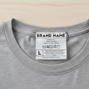 Editable Clothing Tag Bundle Canva Template, T-shirt Neck Label, DIY ...