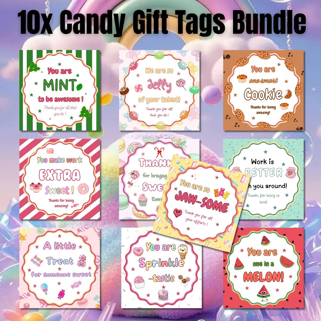 Employee Appreciation Treat Tags, Staff Teacher Nurse Appreciation Gift ...