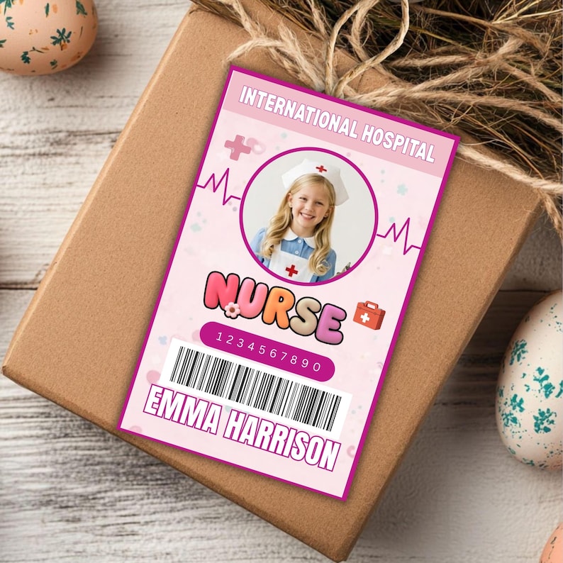 Editable Kids Hospital ID Card Canva Template Bundle, Nurse Doctor ...