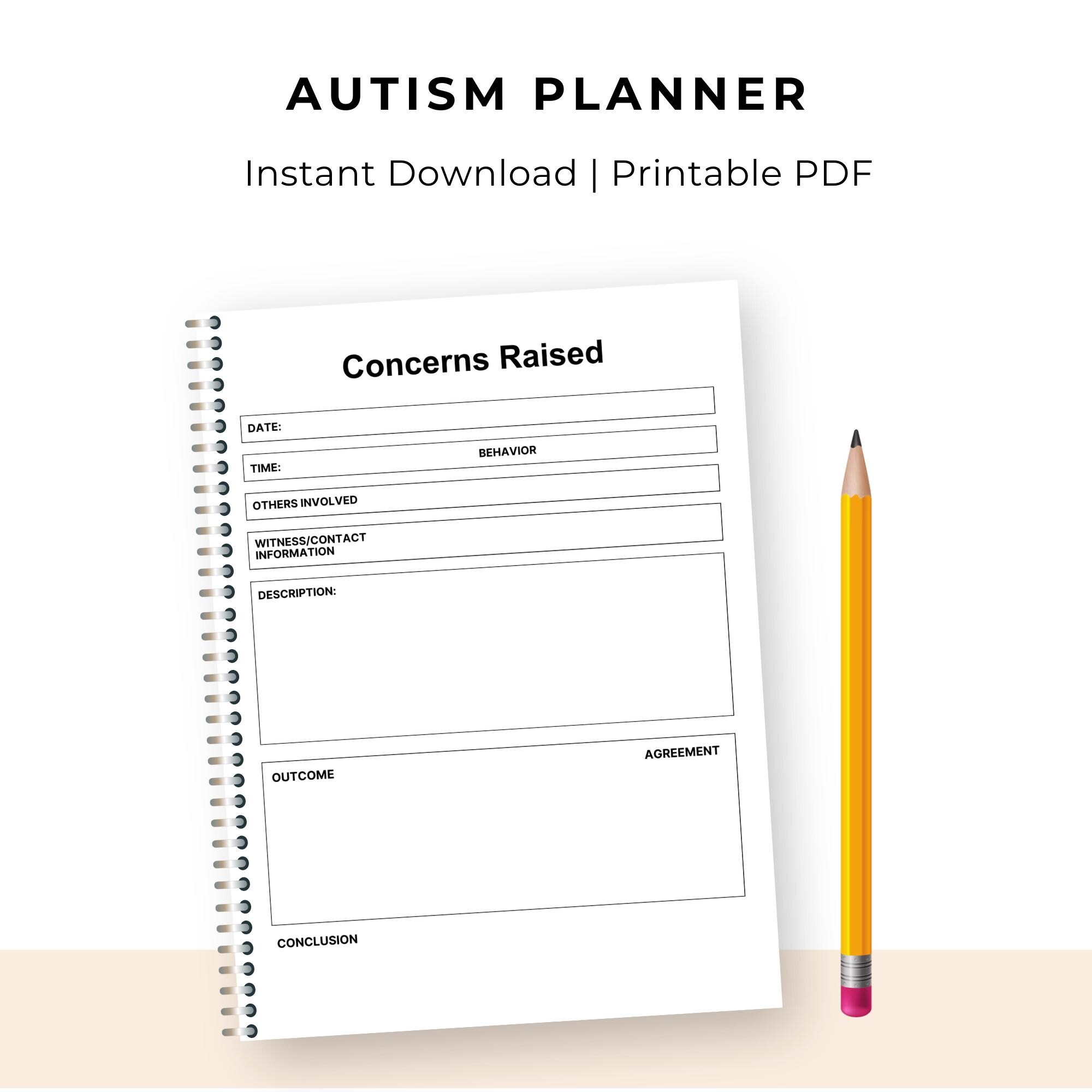 Autism Planner Printable | Daily Routine & Visual Schedule | Special ...