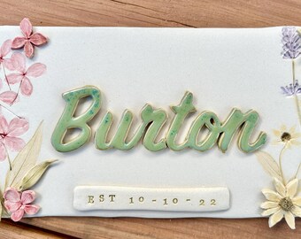 custom ceramic name plates