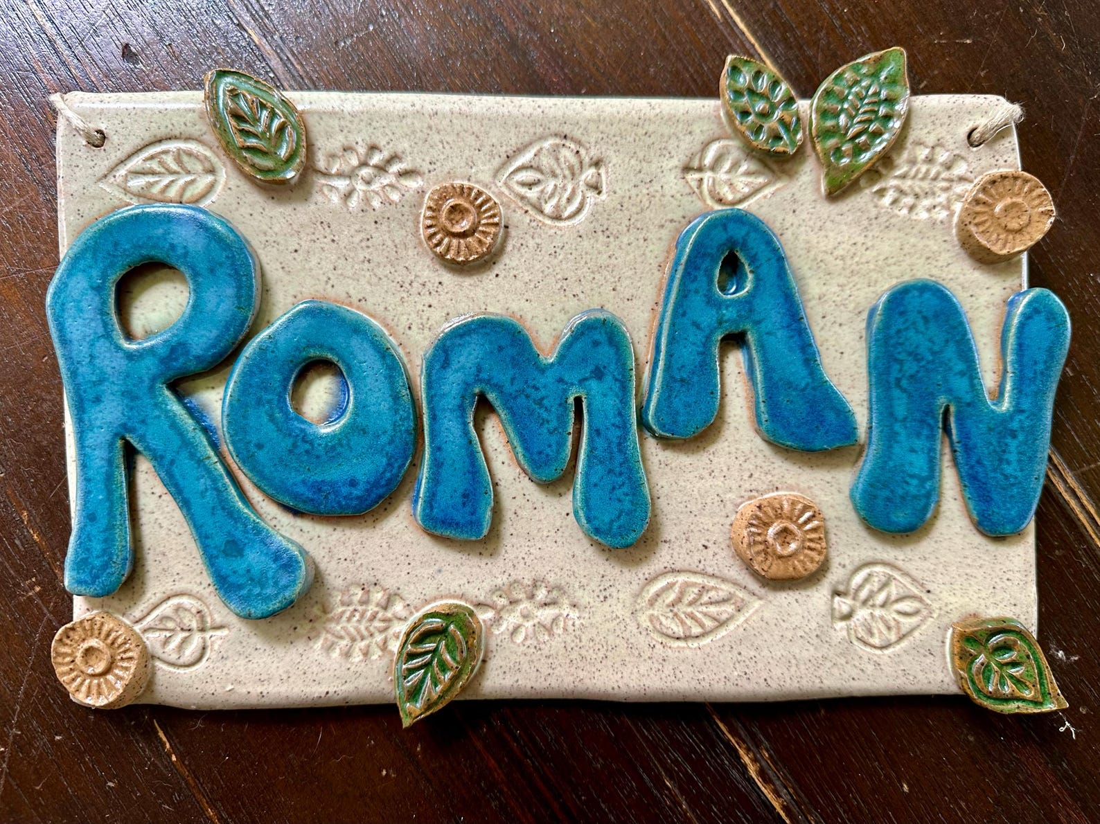 Personalized Hand Crafted Ceramic Name Plate - Etsy
