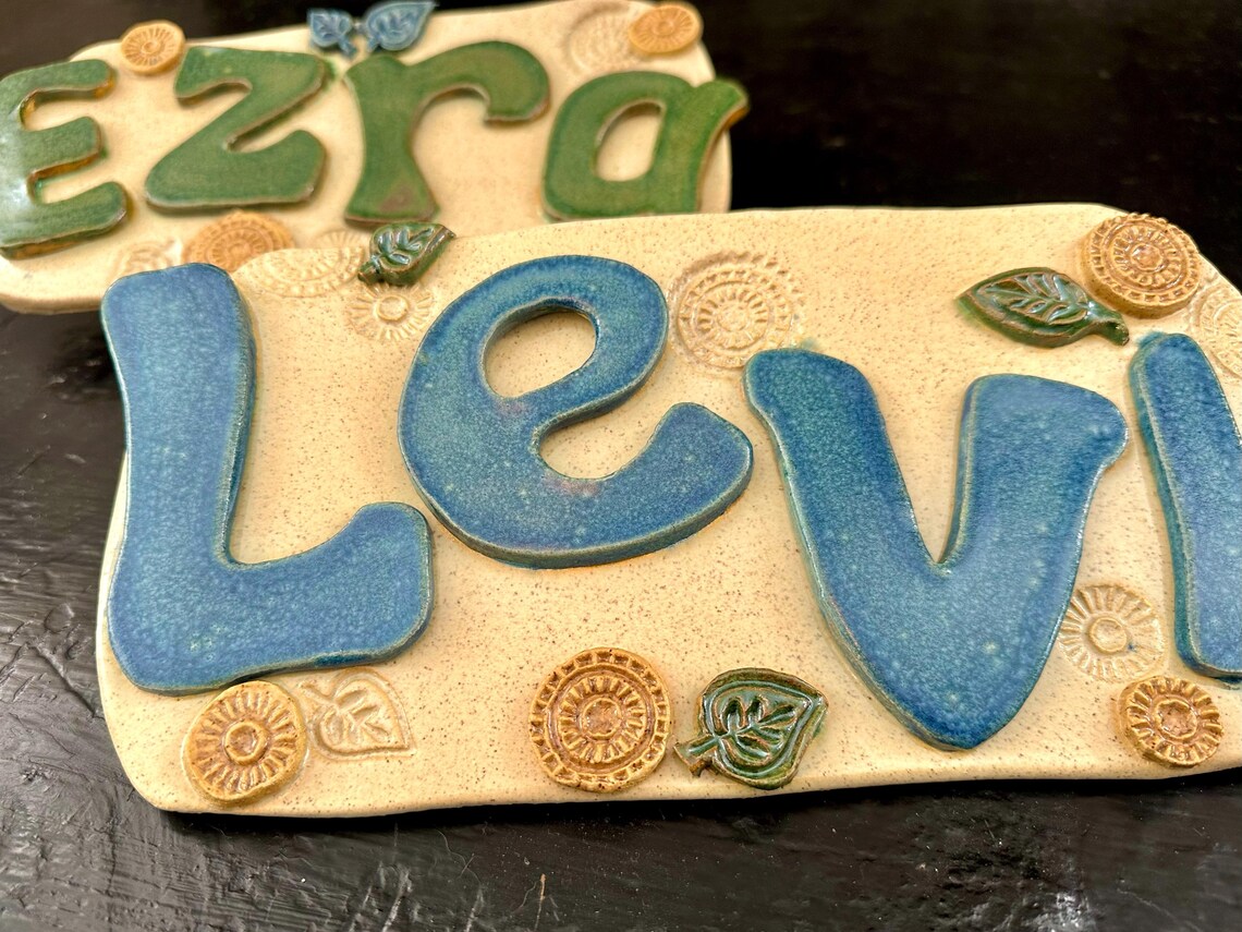 Personalized Hand Crafted Ceramic Name Plate - Etsy