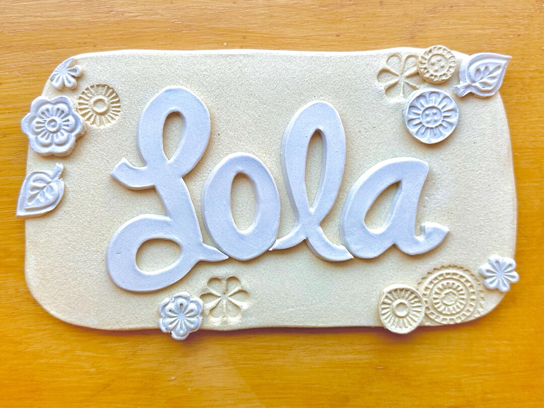 Personalized Hand Crafted Ceramic Name Plate - Etsy