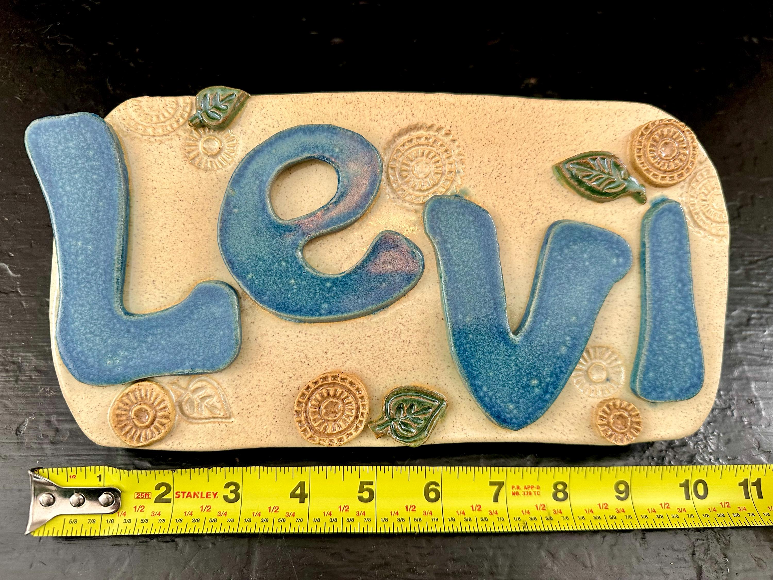 Personalized Hand Crafted Ceramic Name Plate - Etsy
