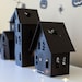 Halloween Village SVG Templates: Haunted House, Church, Tree (digital ...