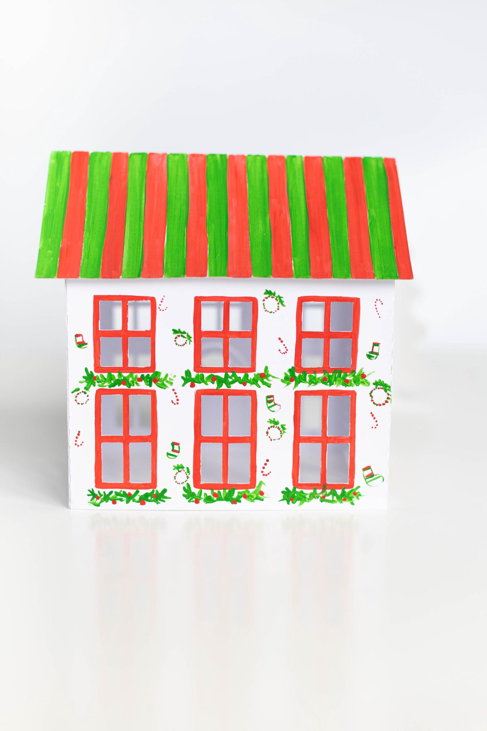 Paper House SVG Template | Kids Christmas Craft - Etsy