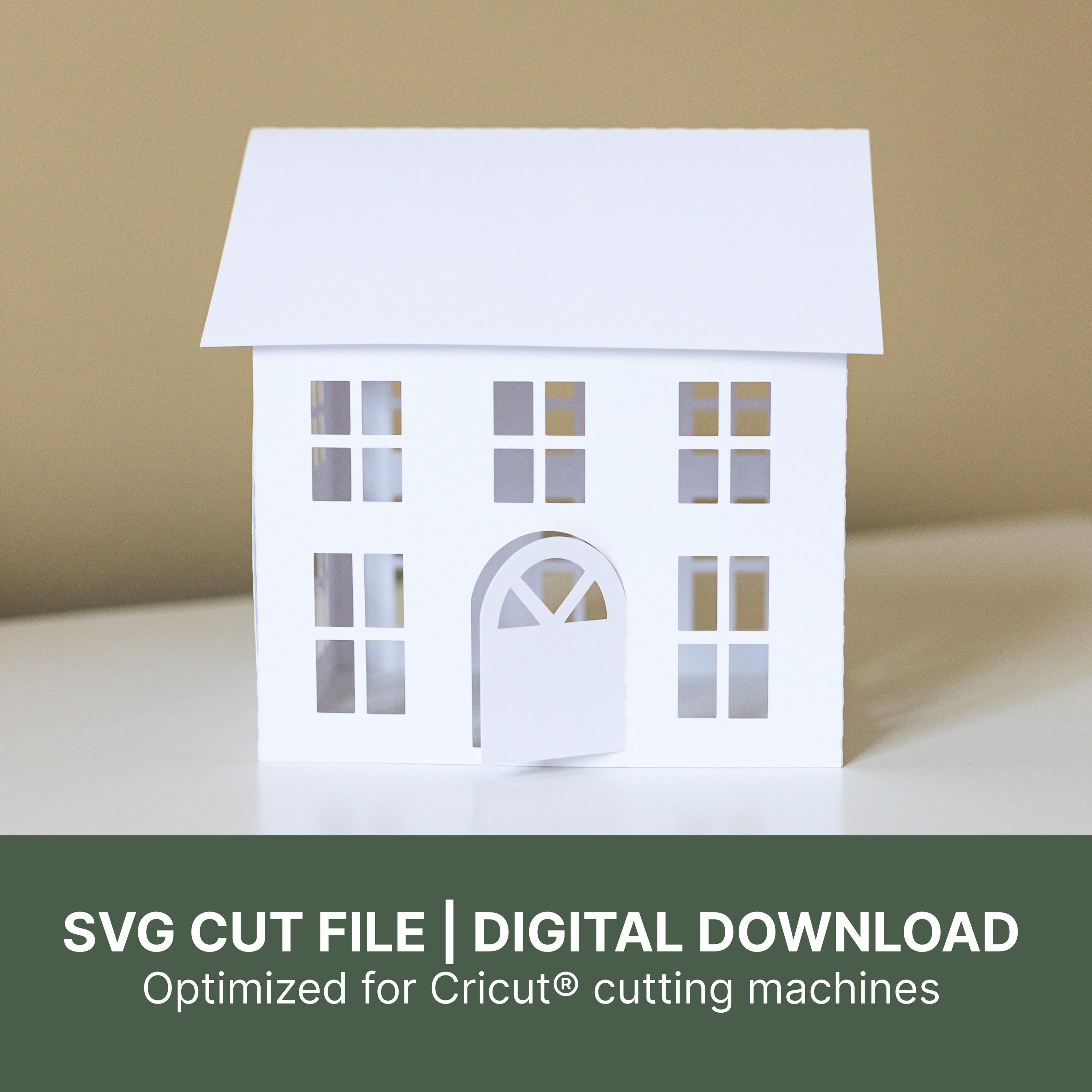Paper House SVG Template | Kids Christmas Craft - Etsy