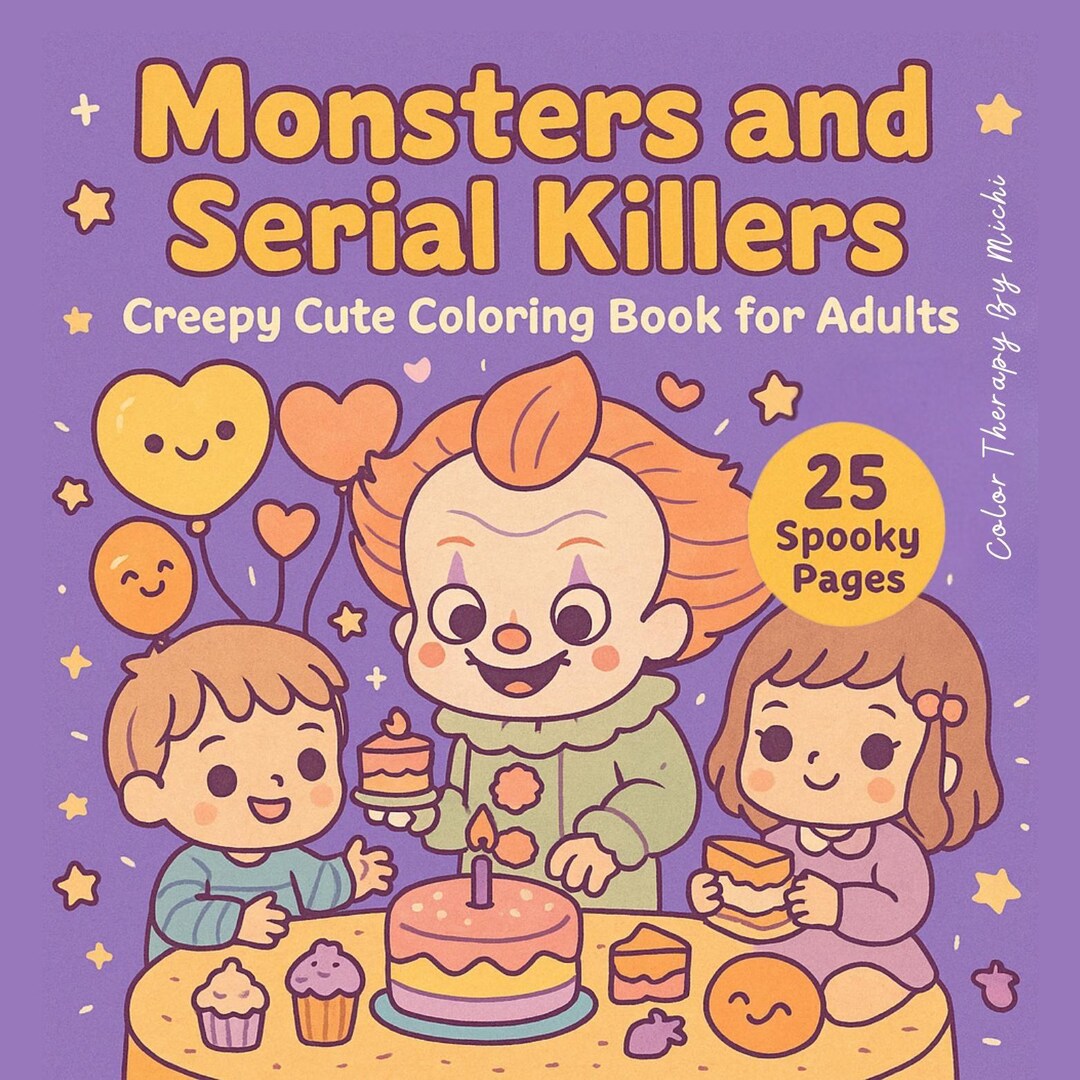 Monsters and Serial Killers Creepy Cute Coloring Book for Adults With ...