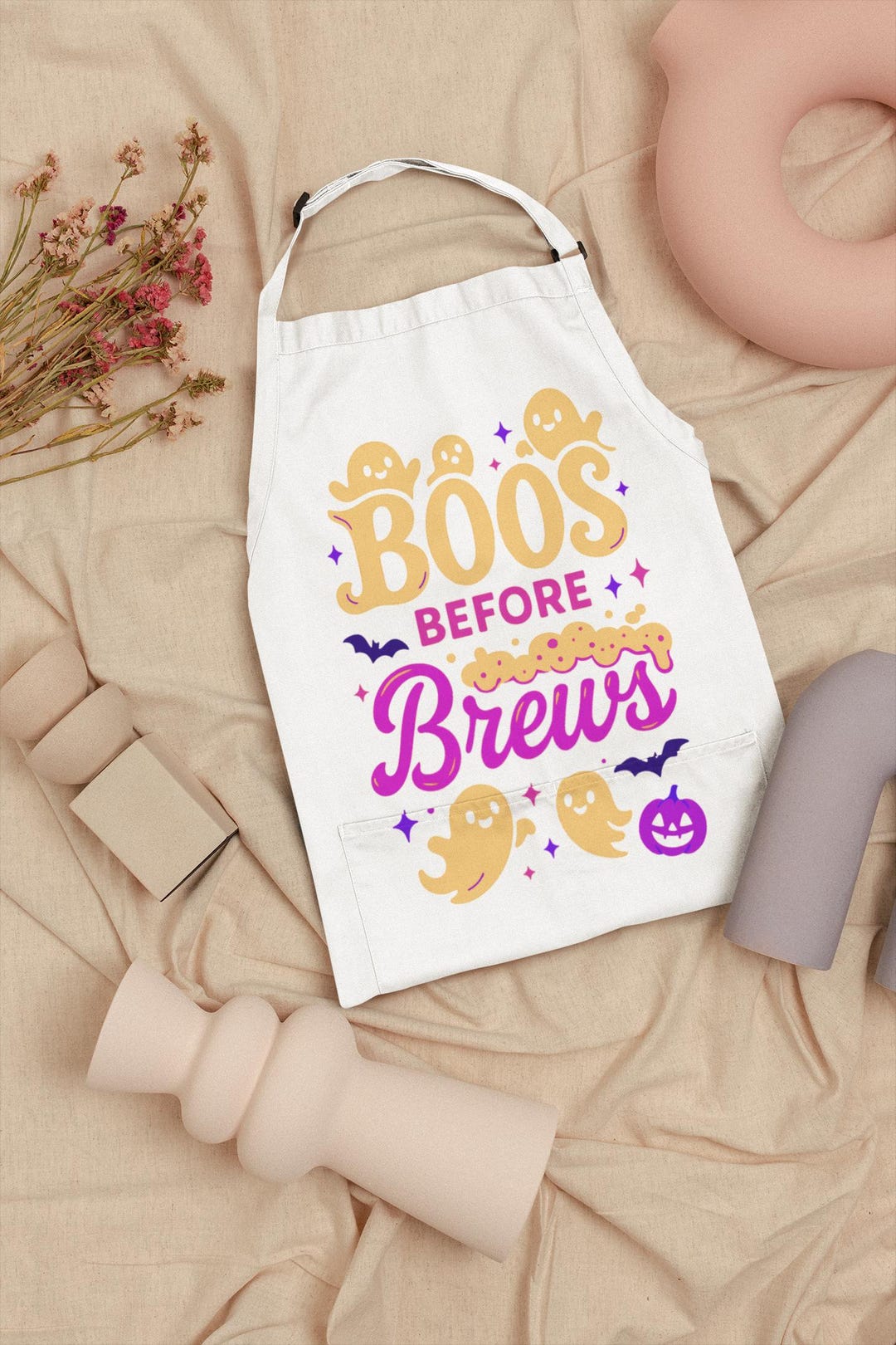 Halloween Themed Apron, Fun Cooking Gift, Ghost Design, Boo Before ...