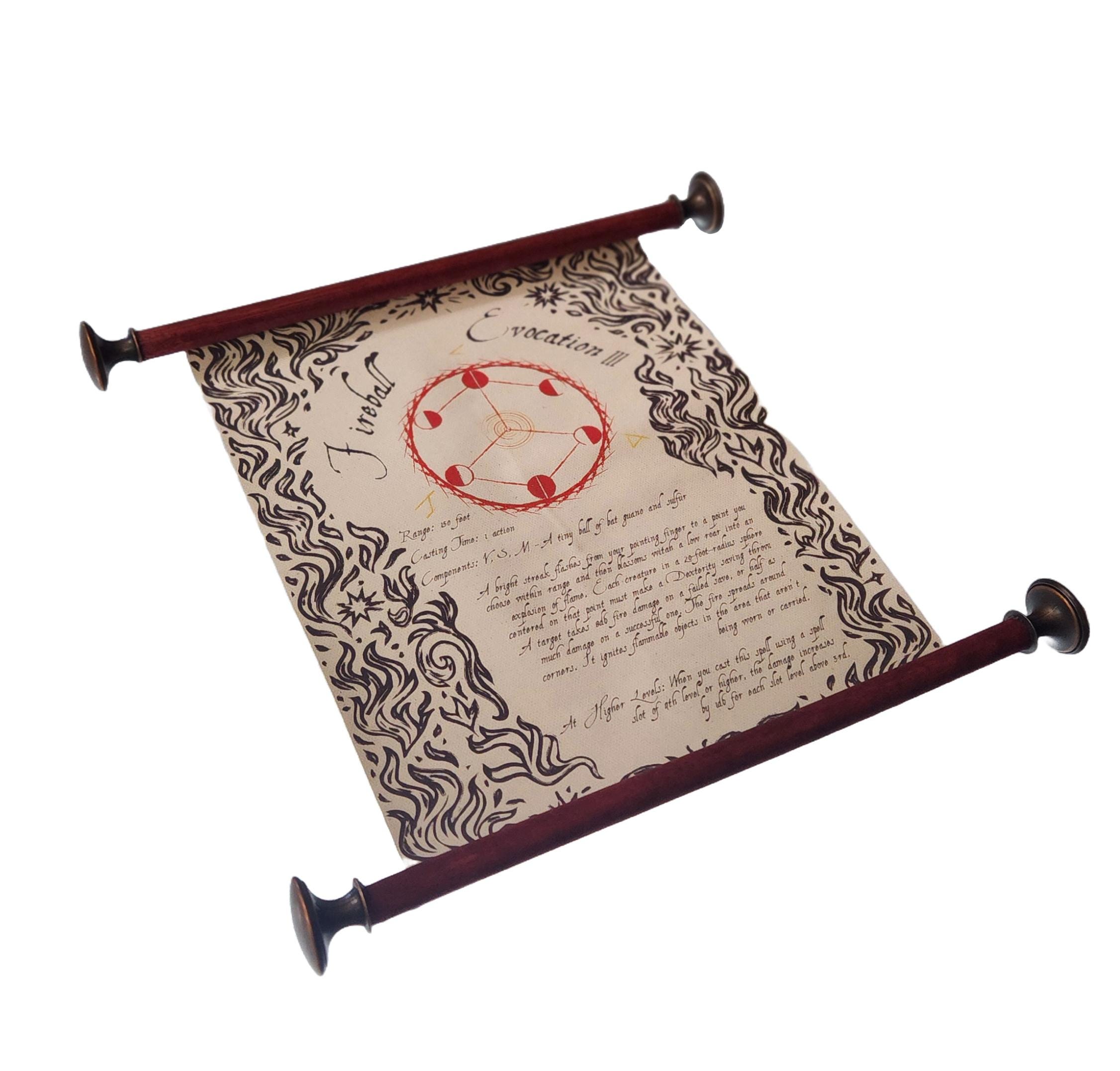 Fireball Spell Scroll: D&D 5e Canvas Prop - TTRPG Tabletop Accessory - Etsy