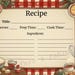 Printable Christmas Recipe Card Template | Cozy Cottagecore Baking ...