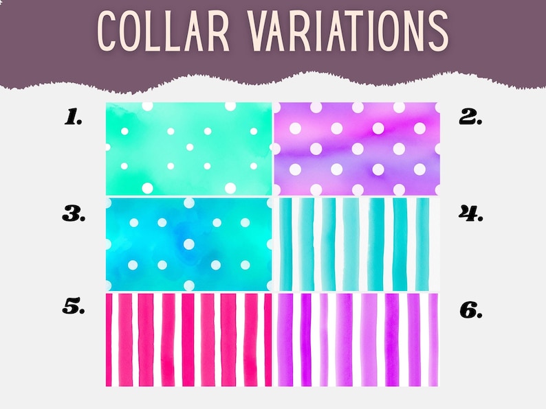 Colorful Polka Dot Dog Collar, Personalized Dog Collar, Whimsical Dog ...