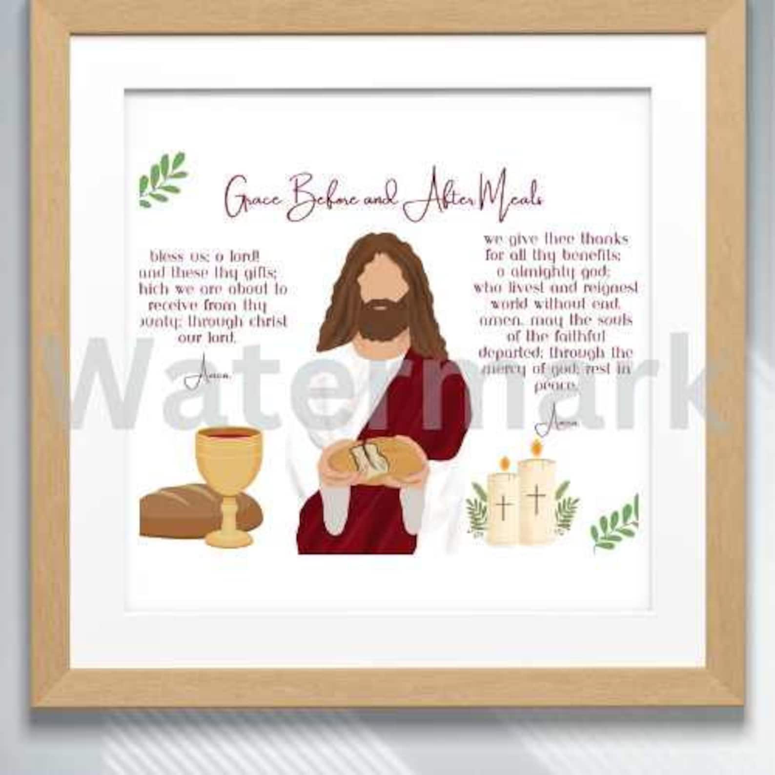 Grace Before and After Meals Digital Download/ Catholic Printable Pdf ...