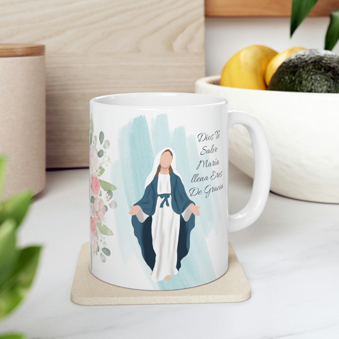 Personalized Dios Te Salve Maria Espanol Catholic Mug Ceramic Mug 11oz ...