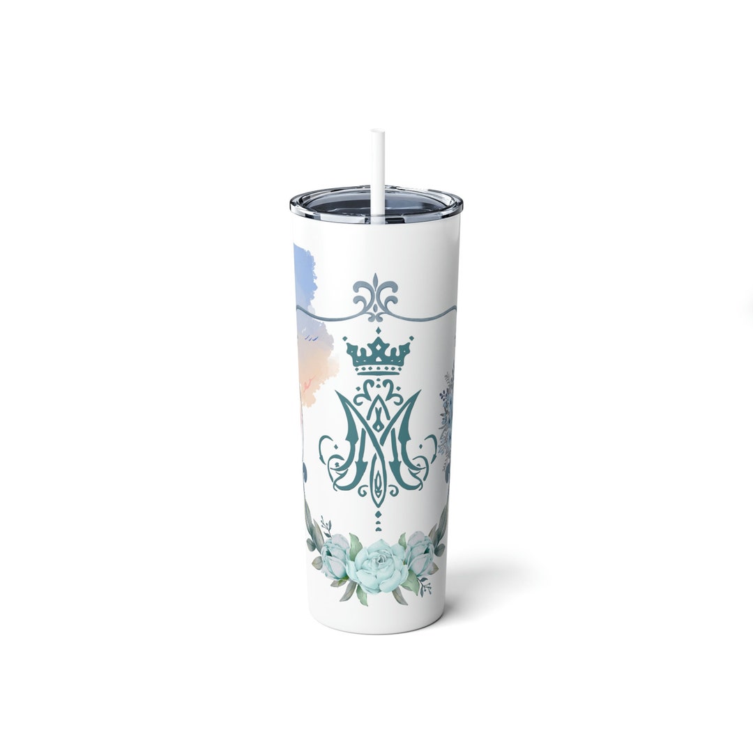 Auspice Maria/ Marian Monogram/ Catholic Skinny Steel Tumbler With ...