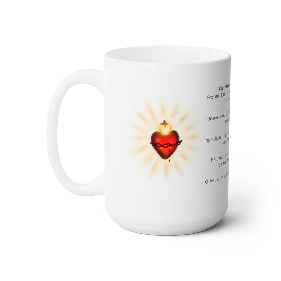 Sacred Heart of Jesus Mug 15oz/ Catholic Mug - Etsy
