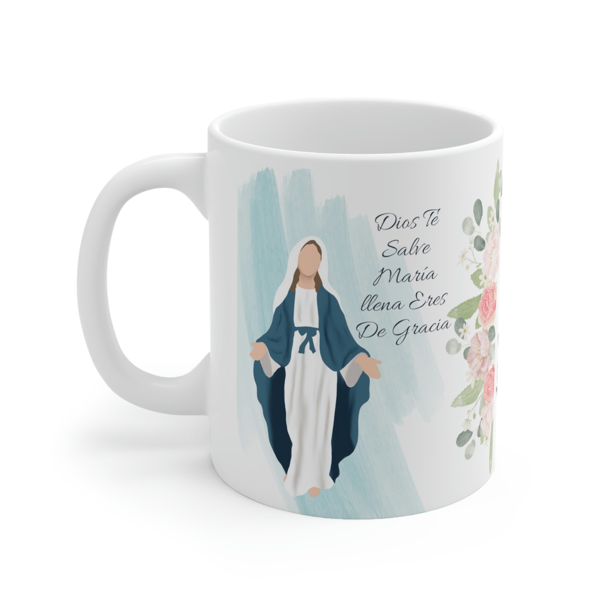 Personalized Dios Te Salve Maria Espanol Catholic Mug Ceramic Mug 11oz ...