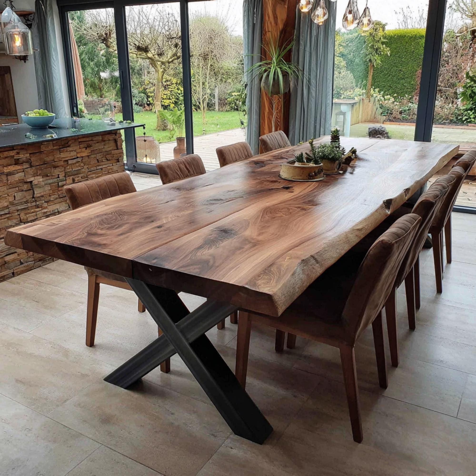 Handmade Solid Walnut Dining Table – Rustic Farmhouse Furniture - Etsy