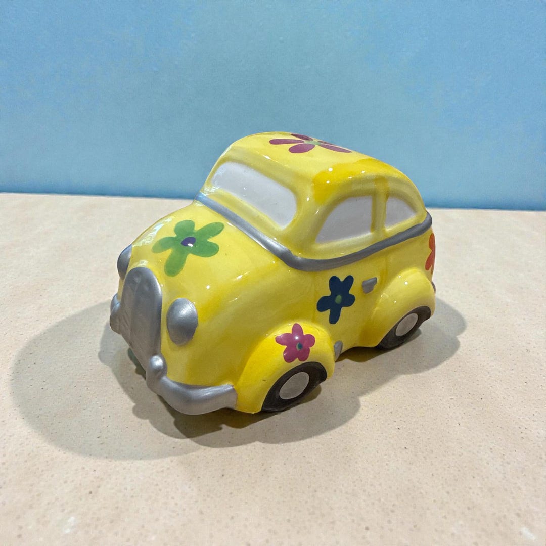 Vintage Giftco Inc Flower Power VW Beetle Car Bank - Etsy