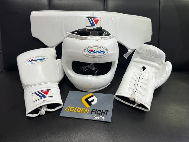 New Winning Boxing Complete Set Sparring Kit Head Gear Training ...