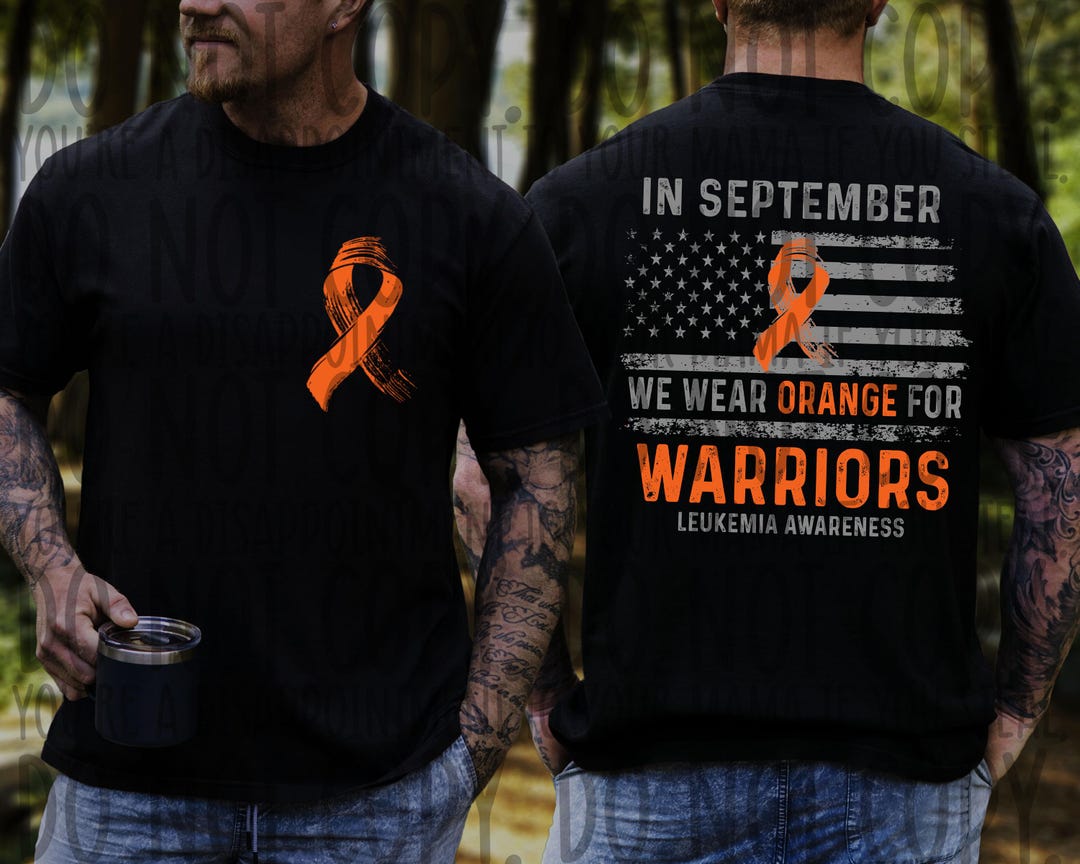 Leukemia Awareness Flag PNG, in September We Wear Orange Ribbon ...