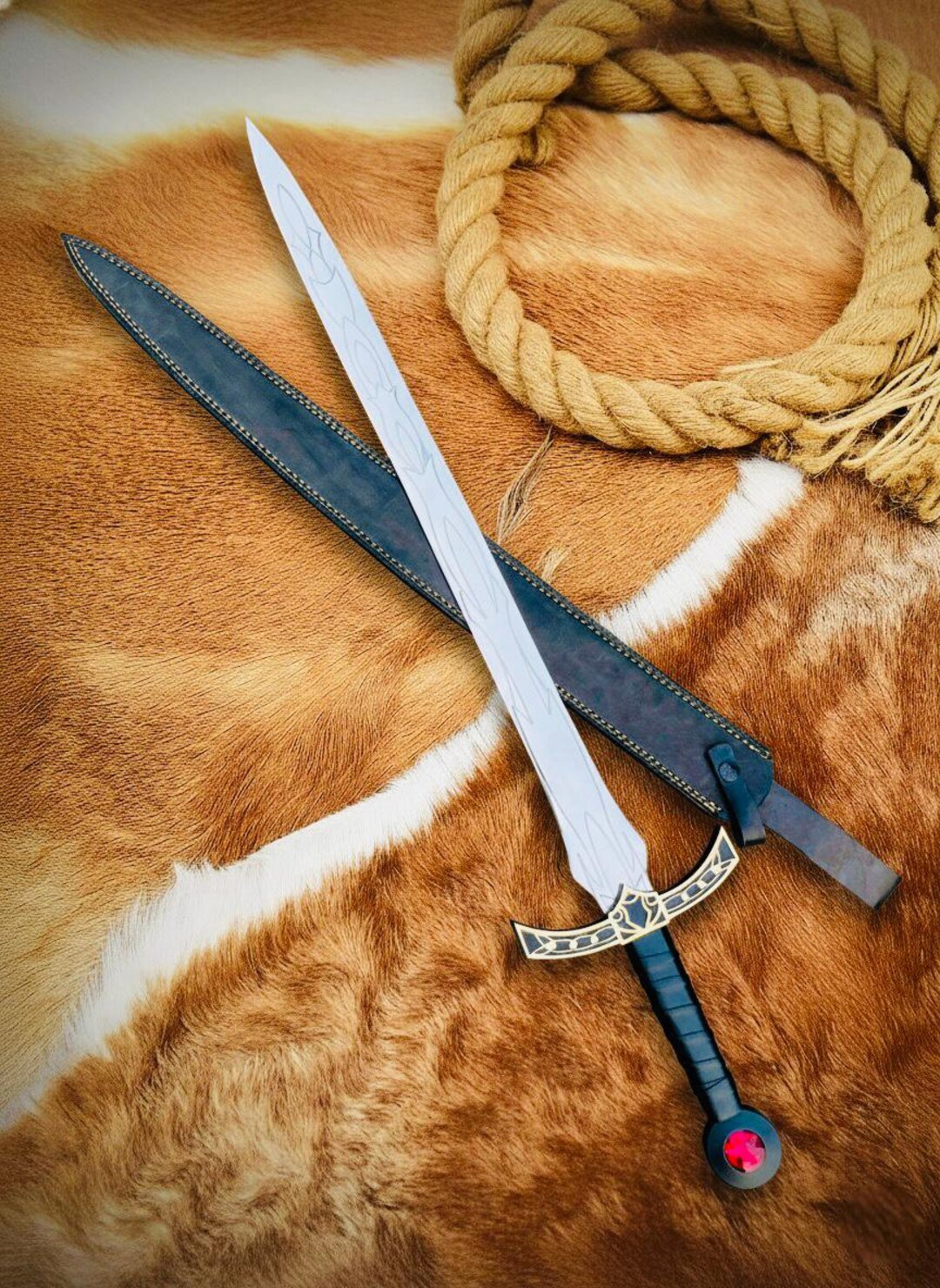 Goldryn Sword Thrones of Glass Viking Sword Cosplay Prop Sword With ...