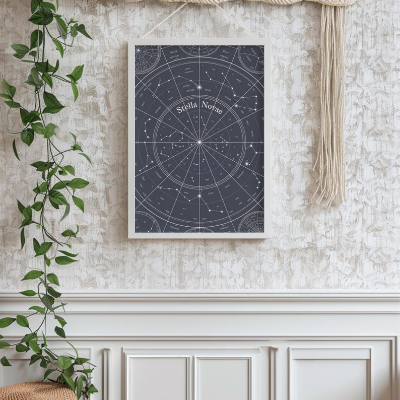 Stella Novae Celestial Map Poster – Constellation Art Print - Etsy