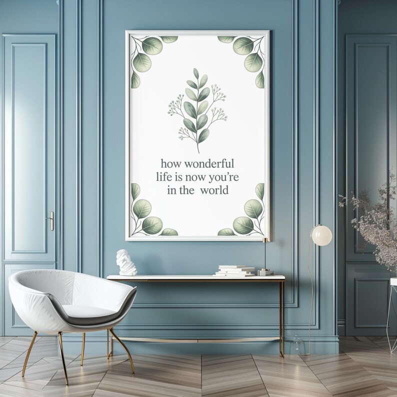 Botanical Quote Art Print – Sentimental Green Plant Wall Decor - Etsy