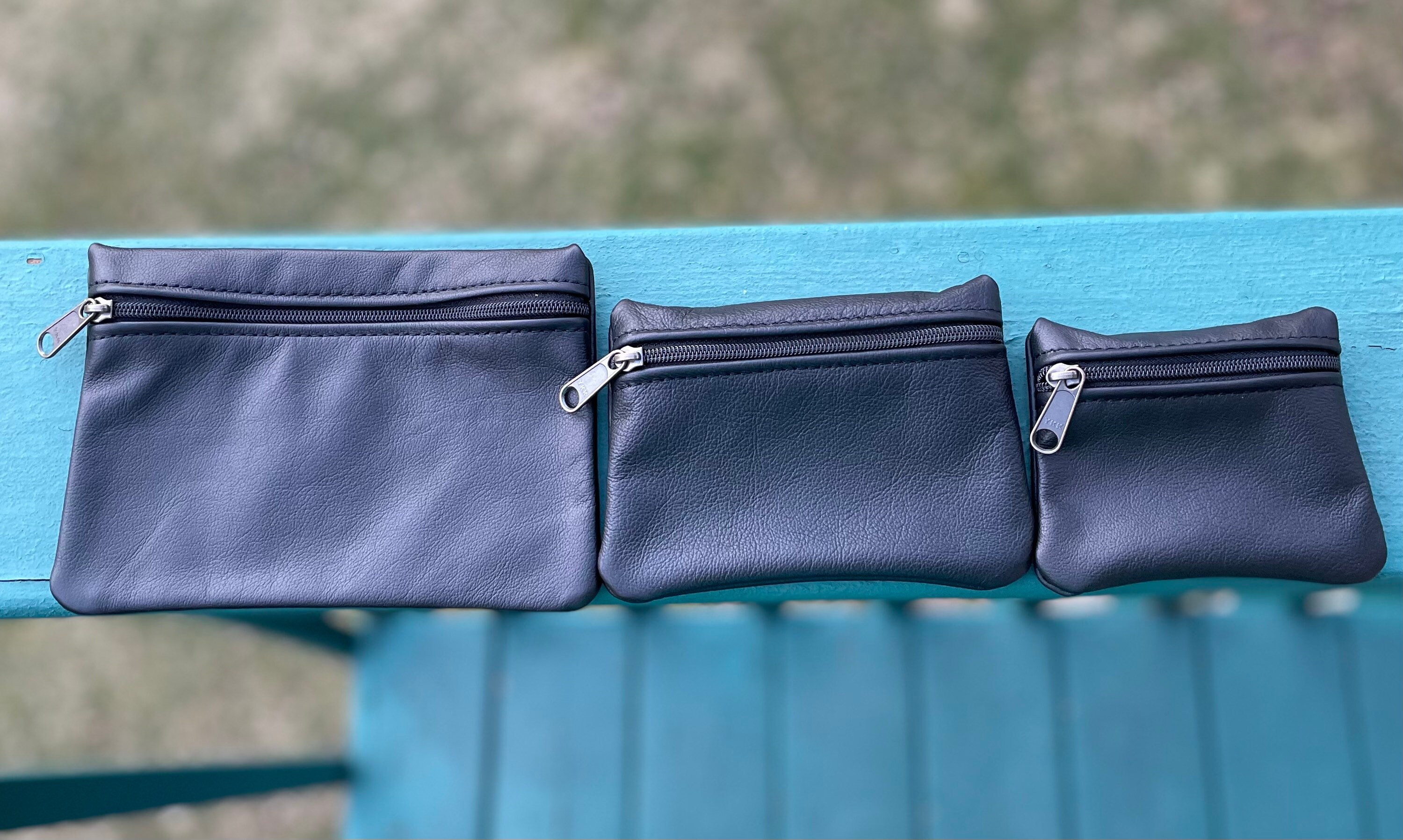 Large Leather Pouch - Black Leather - Made in the USA - Etsy