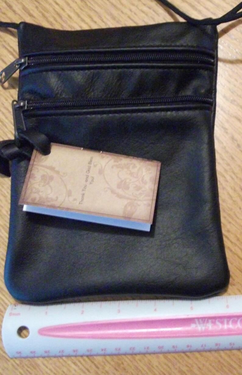 Crossbody leather phone pouch/purse black leather multiple | Etsy
