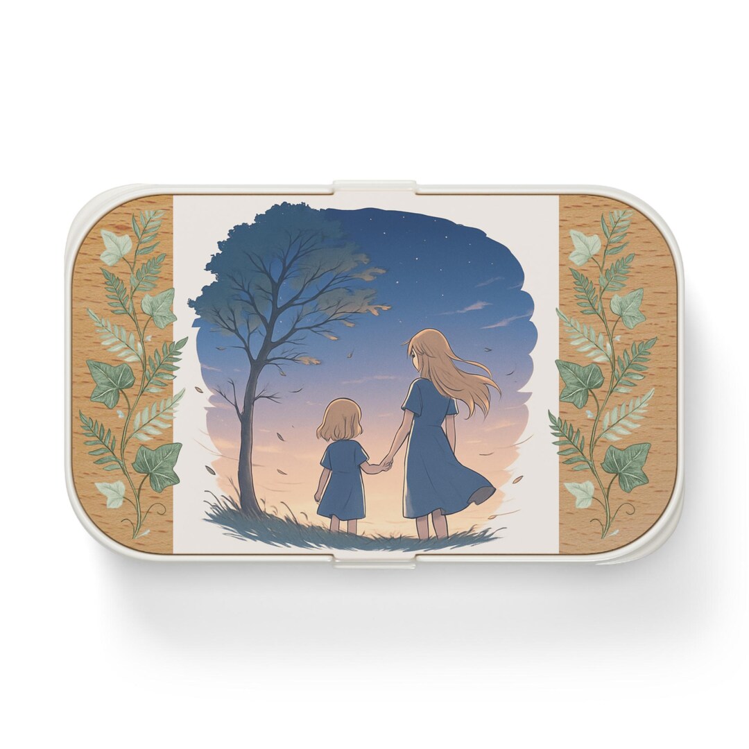 Sisters at Dusk Bento Lunch Box | Woodland Leaves, Twilight Scene - Etsy