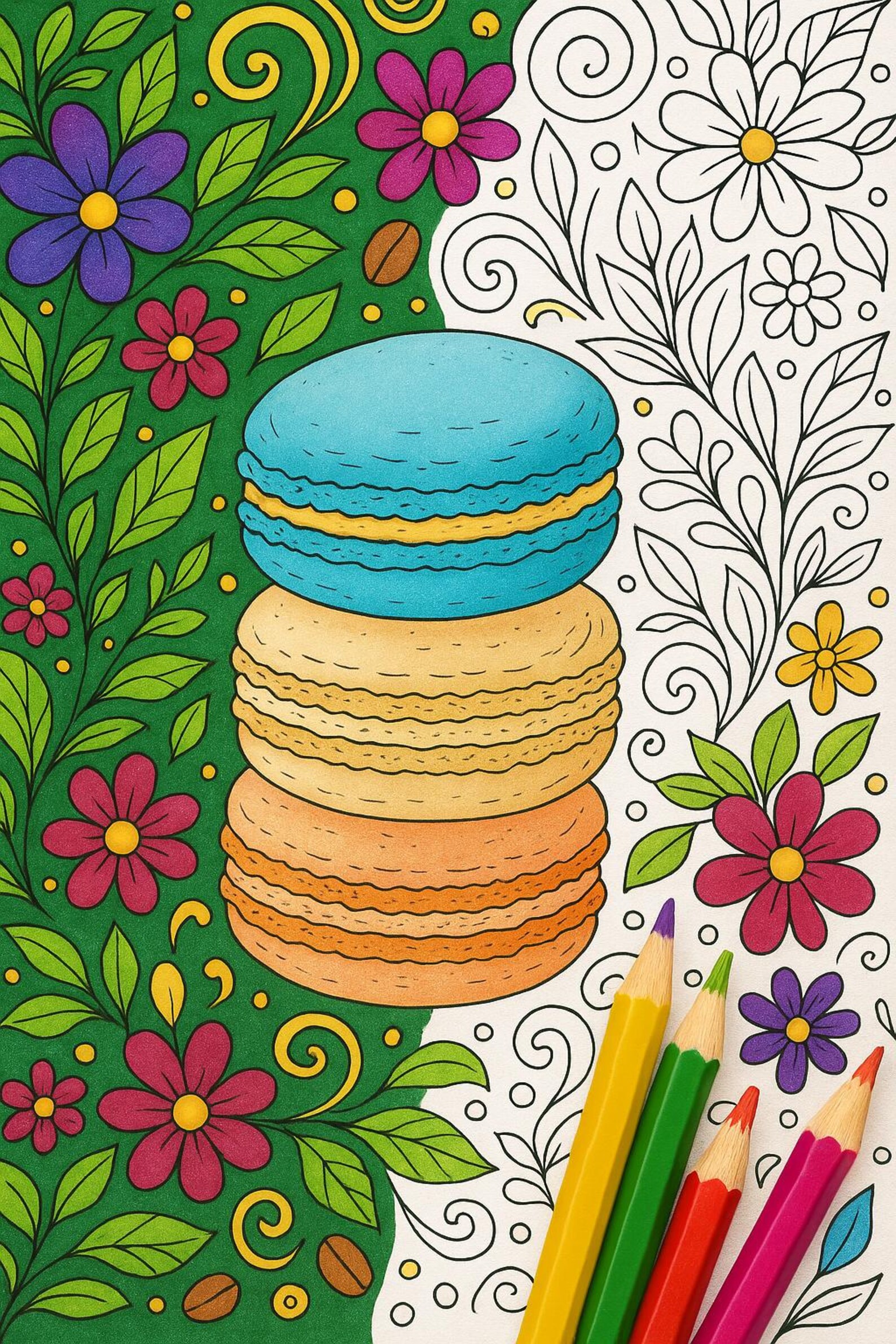 Coffee Coloring Pages PDF • 10 Cozy Café Designs • Instant Download for ...