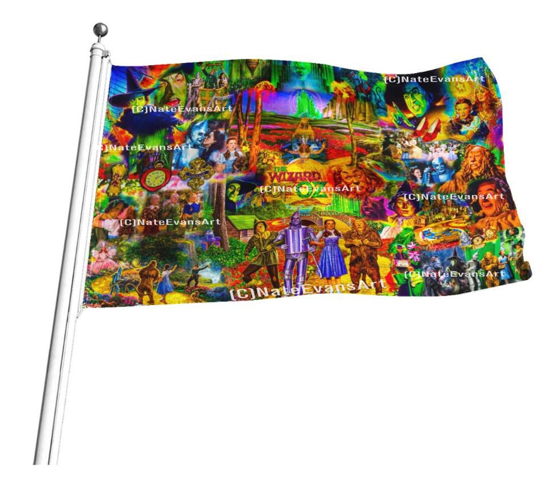 WIZARD OF OZ Flag "custom Artwork" - Etsy