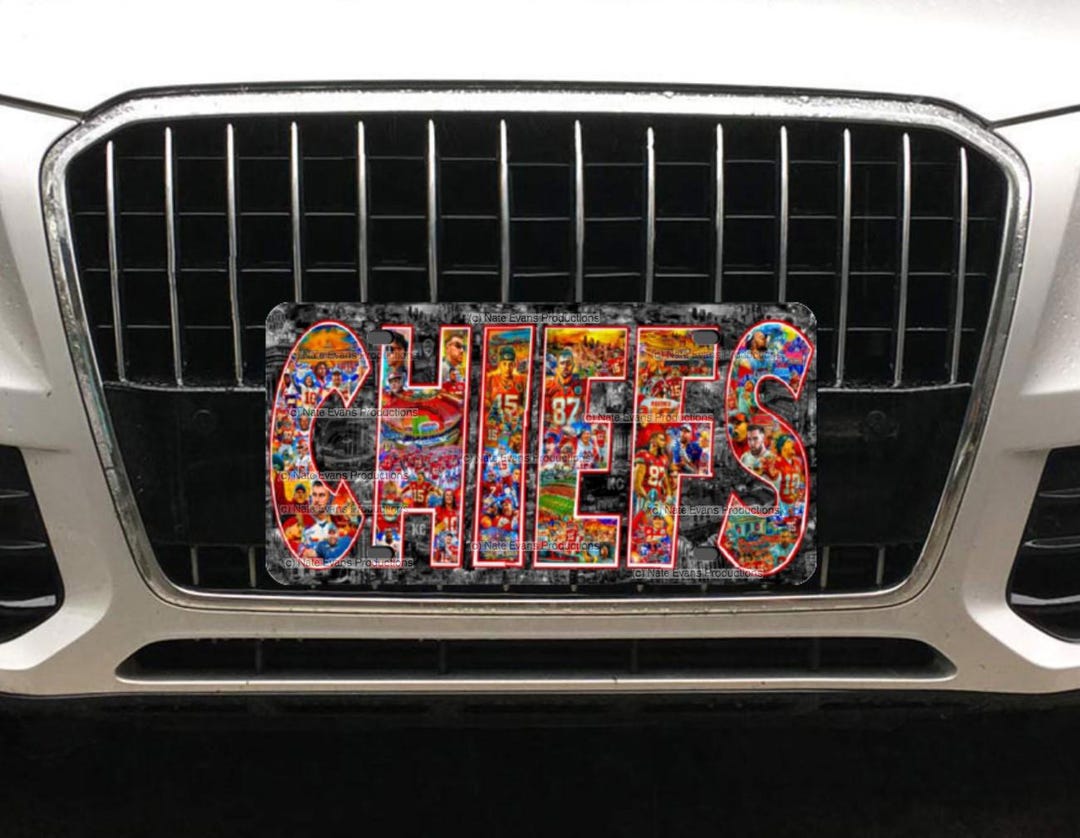 CHIEFS License Plate "custom Art" - Etsy