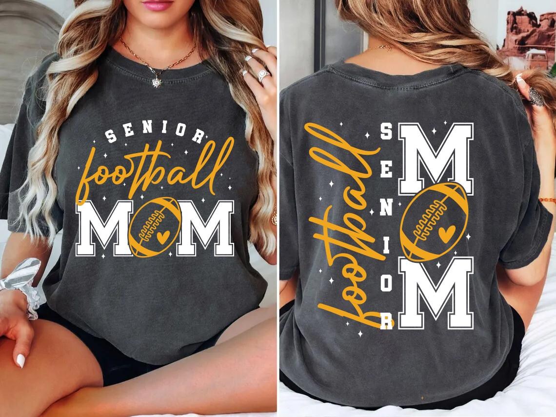 Senior Football Mom Svg Front Back, Class of 2025 Svg, Cricut Cut Files ...