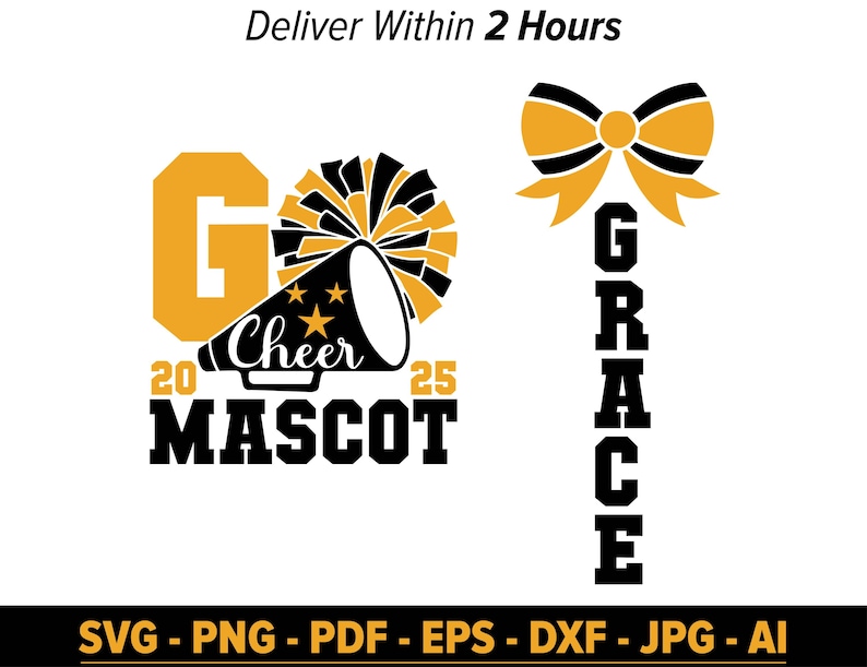 Cheer Team Template Svg, Mascot Cheer Svg, Custom Mascot Svg, Cheer Mom ...