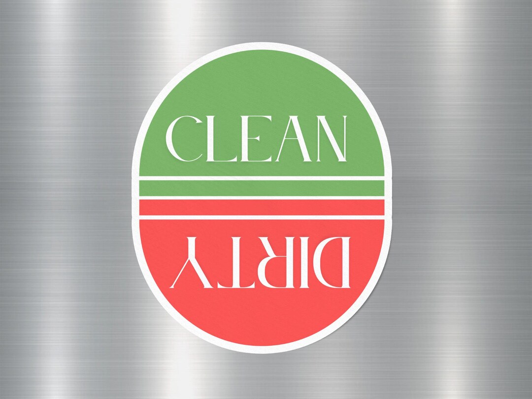 Dishwasher Clean Dirty Magnet, Reversible Indicator Sign, Kitchen ...