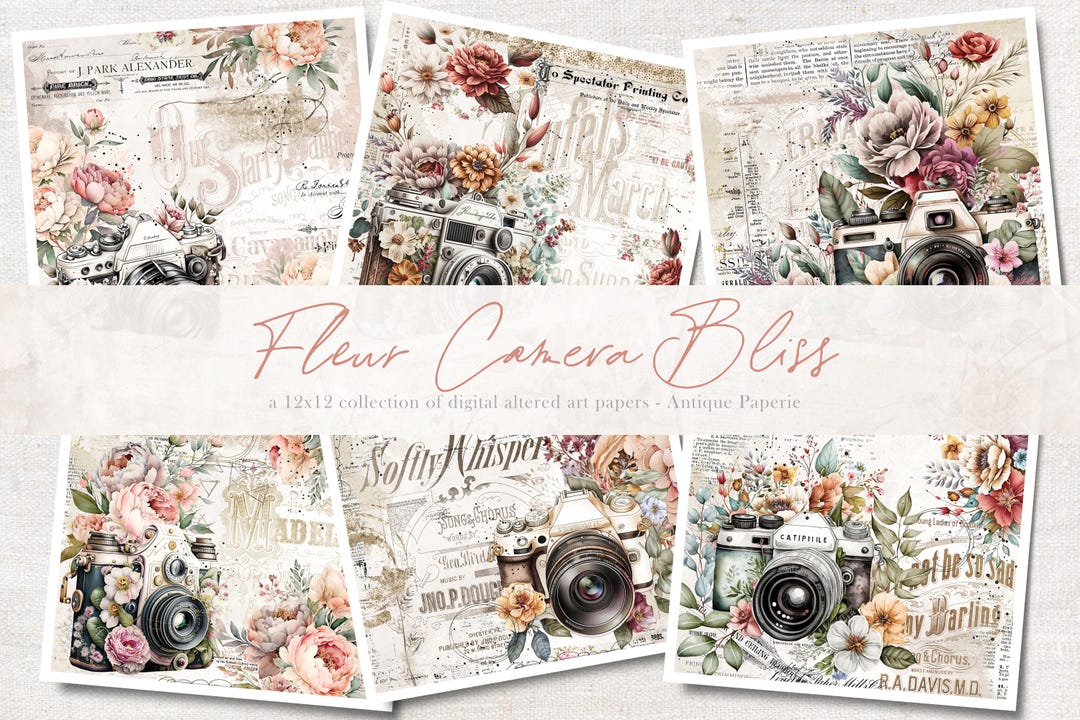 FLEUR CAMERA Bliss 12x12 Digital Collage Sheet Collection of 12 ...