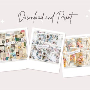 NANTUCKET Briar ORIGINAL Digital Collage Sheet Collection of 6, Journal ...