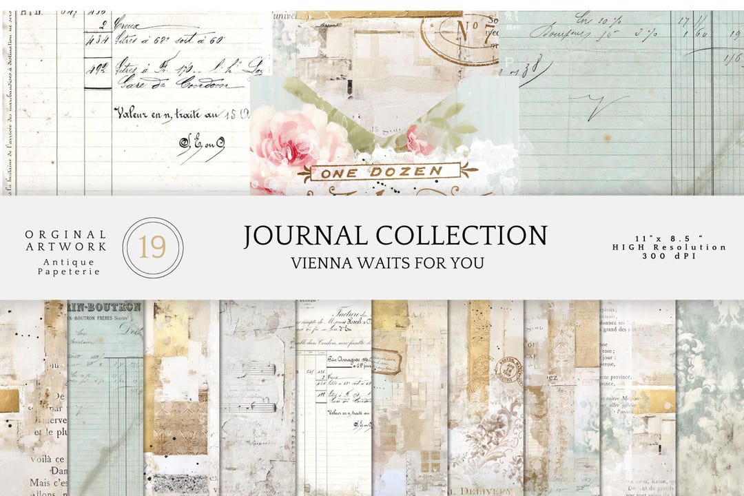 Vienna Digital Junk Journal Collection: Victorian Printable Pages (8 ...