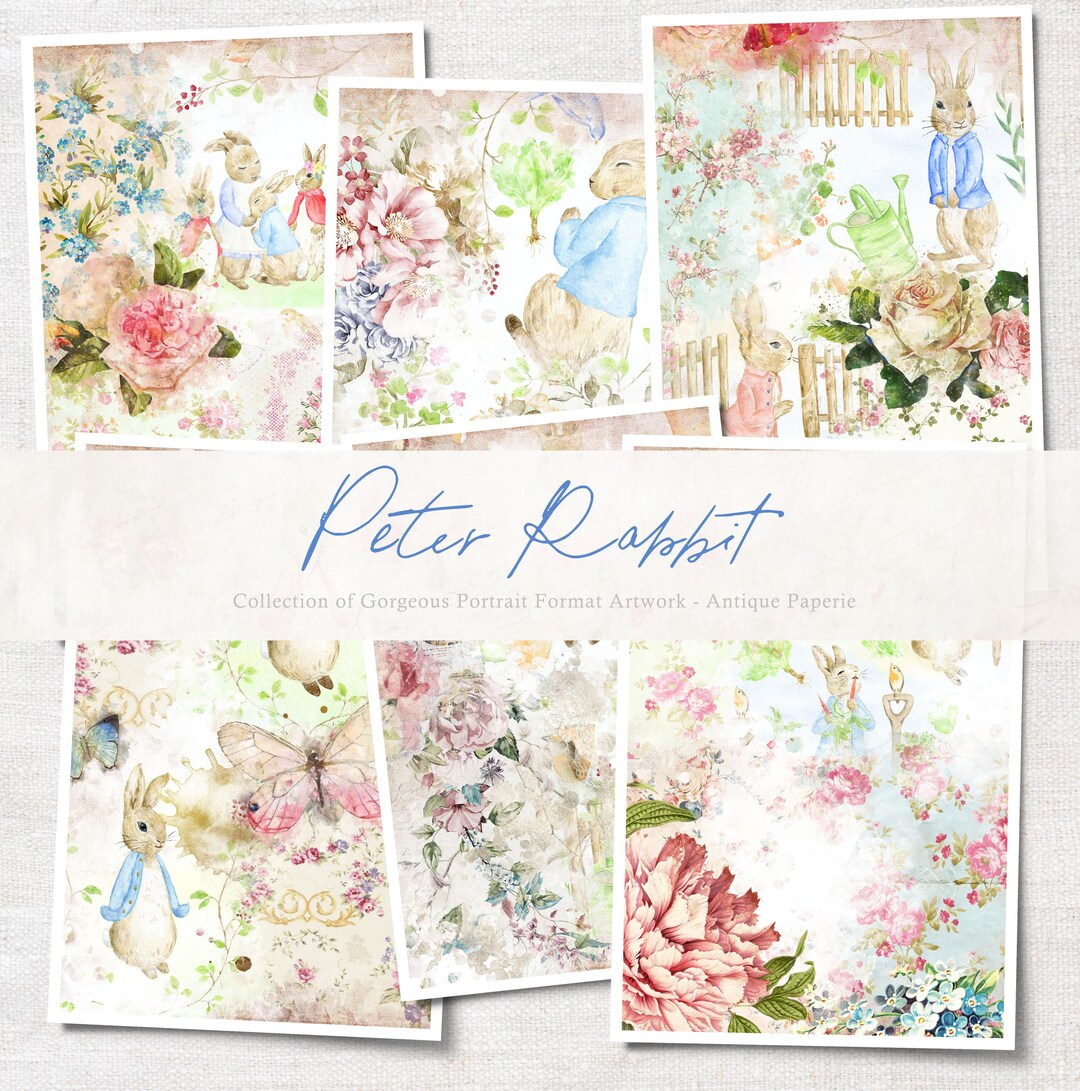 Sweet PETER RABBIT, Cottontail, Papers, Scrapbook, Journals, Altered ...