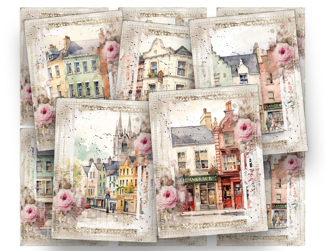 LIMERICK Downtown Ireland Journal Cards, Junk Journal, Antique Paperie ...