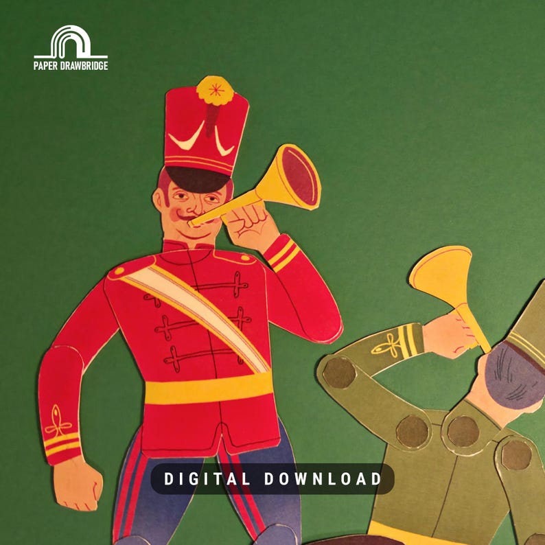 Articulated Toy Soldier Paper Puppets Template | Printable Paper Craft ...