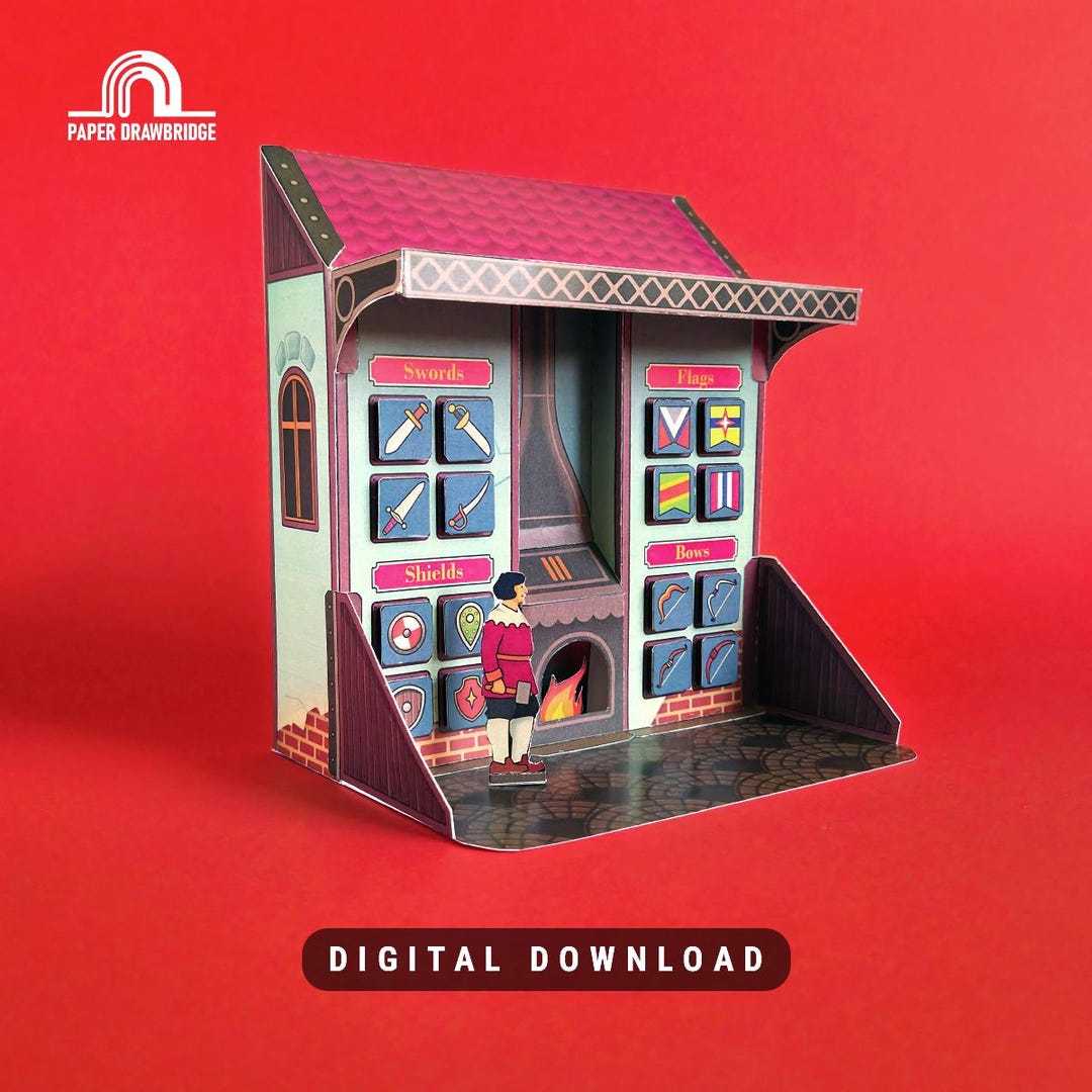 Blacksmith | 3D DIY Paper Toy Template for Kids - Etsy